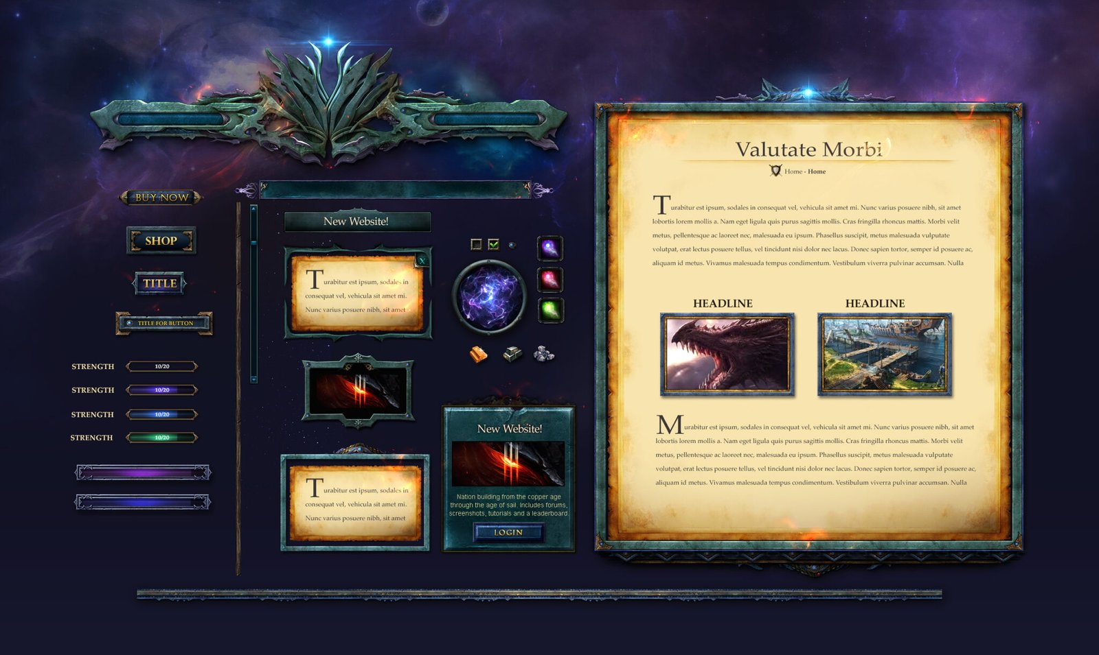 Dragons Mobile Game UI Design - AW | Game UI Designer and Art Director
