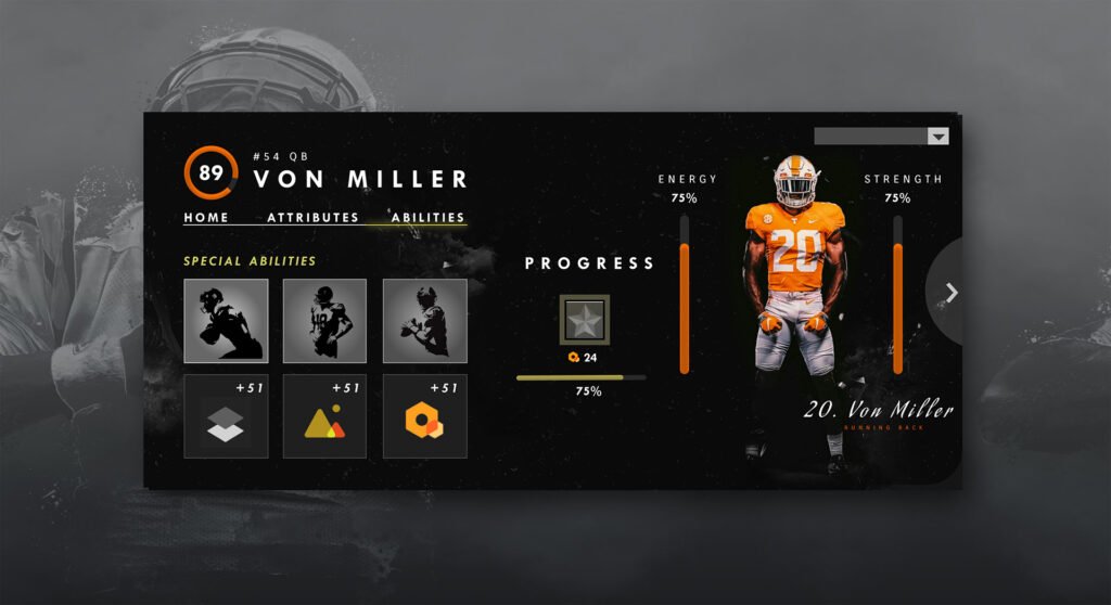 Draft - NFL Mobile Game - AW | Game UI Designer and Art Director